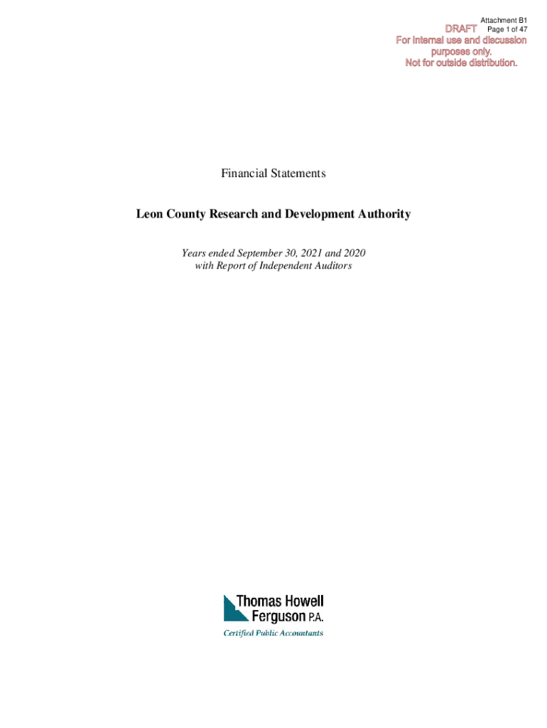 Fillable Online Leon County BOCC Financial Statements Fax Email Print ...