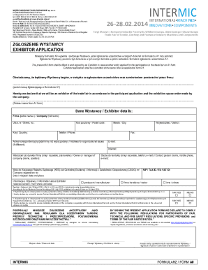 Fillable Online static mtp form A0 zgoszenie Wystawcy Fax Email Print ...