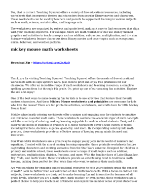 Fillable Online Mickey Mouse Math Worksheets: A Great Way to Practice ...