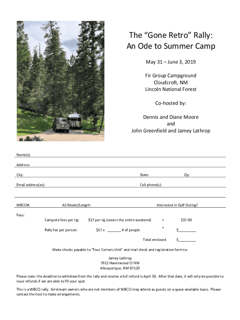 Fillable Online Cloudcroft Rally Registration Form.docx Fax Email Print ...