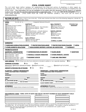 Fillable Online courts jocogov The civil cover sheet neither replaces ...