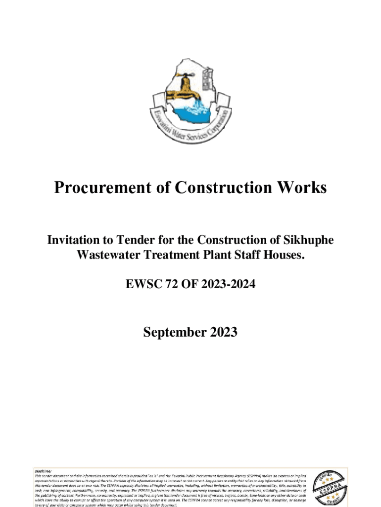 Fillable Online Invitation for Tenders - Design, supply, construction ...