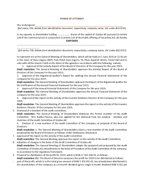 Fillable Online Registration, power of attorney and instructions form ...