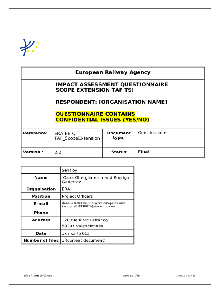 SCOPE EXTENSION TAF TSI Doc Template | pdfFiller