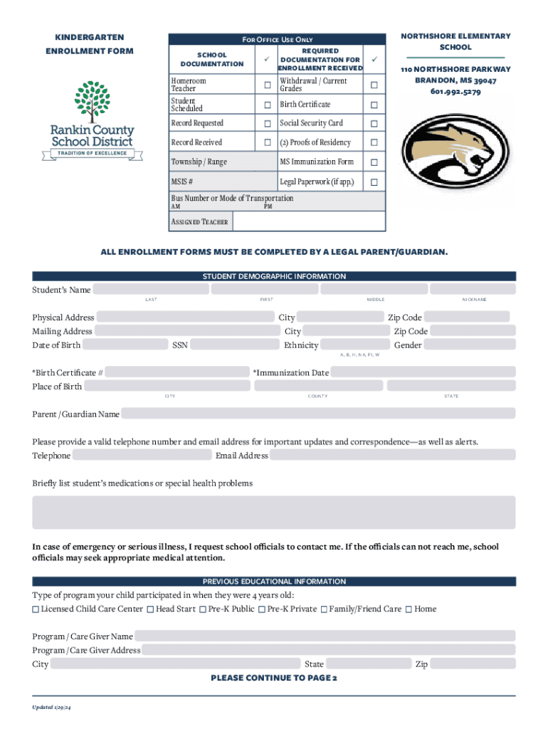 Fillable Online Kindergarten Registration FAQs Fax Email Print - pdfFiller