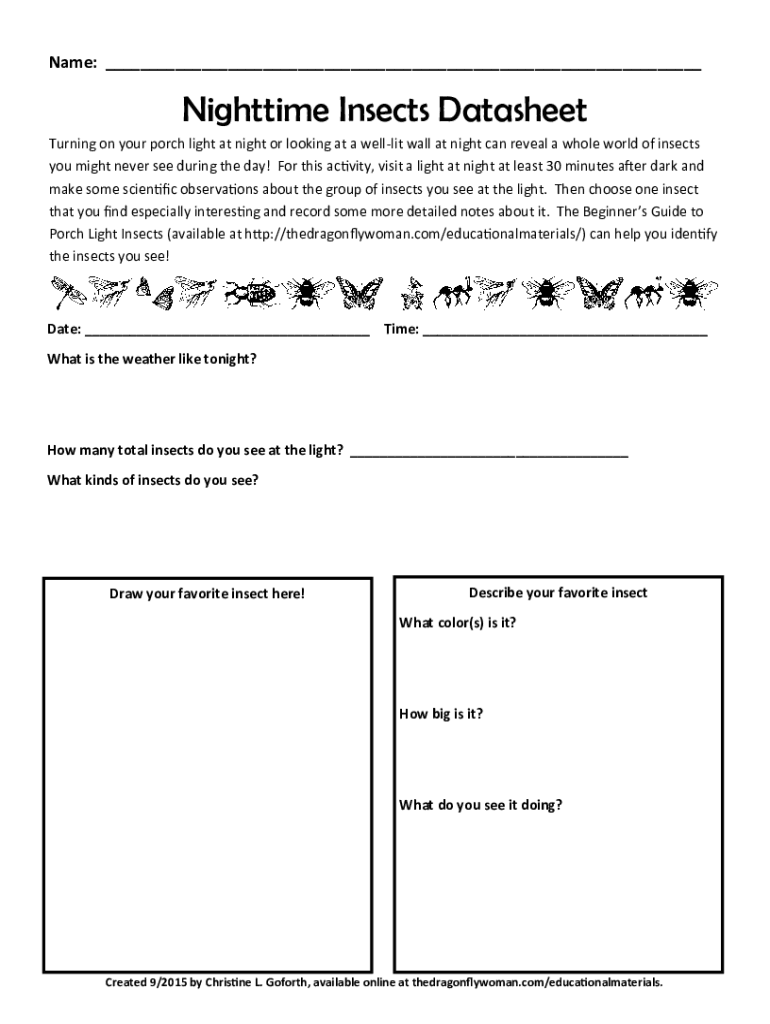 Fillable Online The surprising reason why insects circle lights at ...