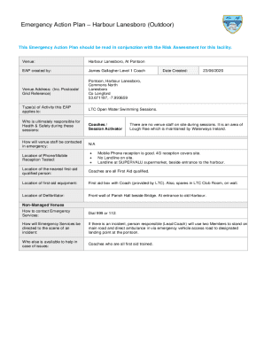 Fillable Online Building / Department Emergency Action Plan Fax Email ...