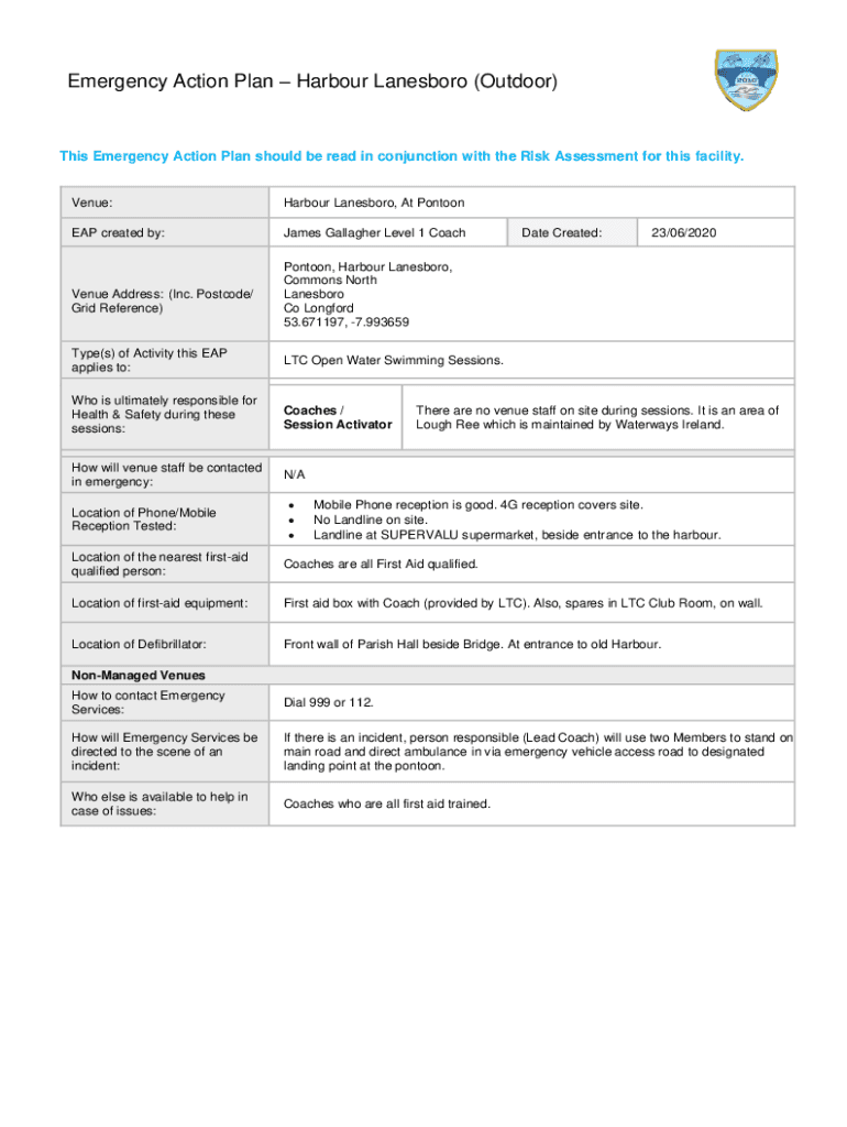 Fillable Online Building / Department Emergency Action Plan Fax Email ...