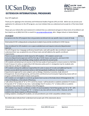 Fillable Online UPS ACKNOWLEDGEMENT FORM Fax Email Print - pdfFiller