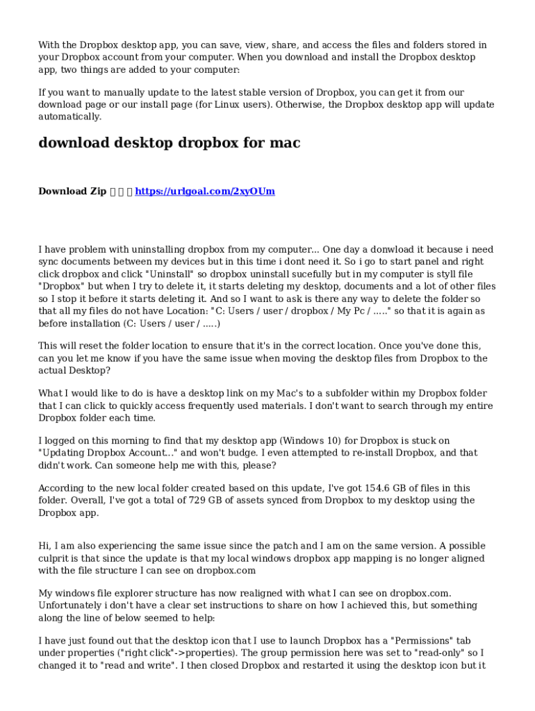 Fillable Online How to use Dropbox - a guide to your account Fax Email Print - pdfFiller