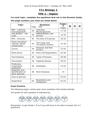 4:1 Revision Guide Year 11 Mock Exams Doc Template | pdfFiller