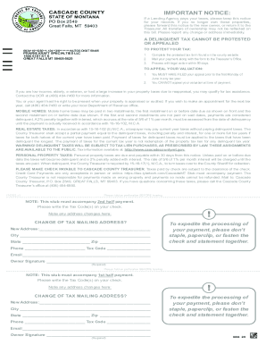 Fillable Online Cascade County Treasurer's Office open only by ...