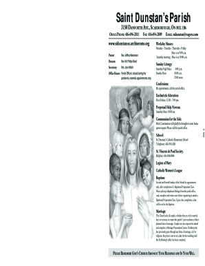 Fillable Online Saint Dunstan's Parish Fax Email Print - pdfFiller