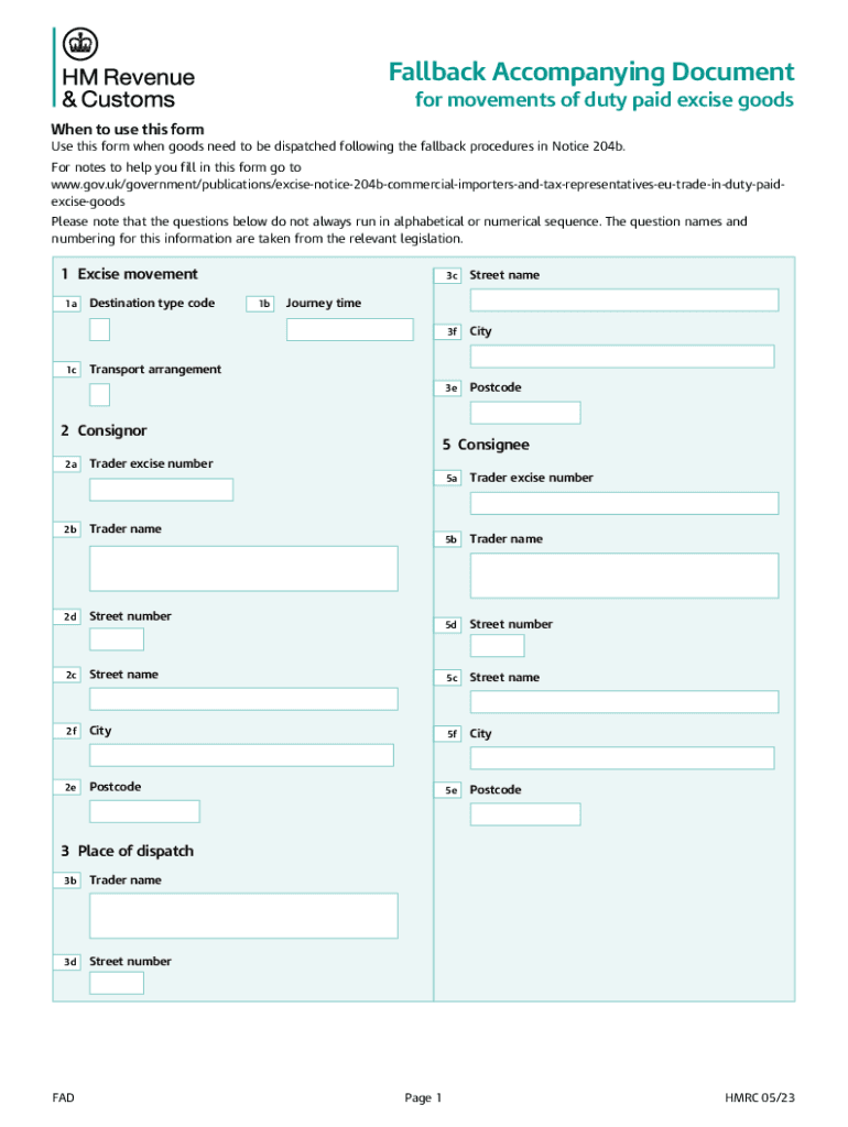 Fillable Online Fallback Accompanying Document. Fallback Accompanying ...