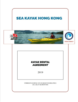 Fillable Online Stand Up Paddleboard and Kayak Rental Agreement Form ...