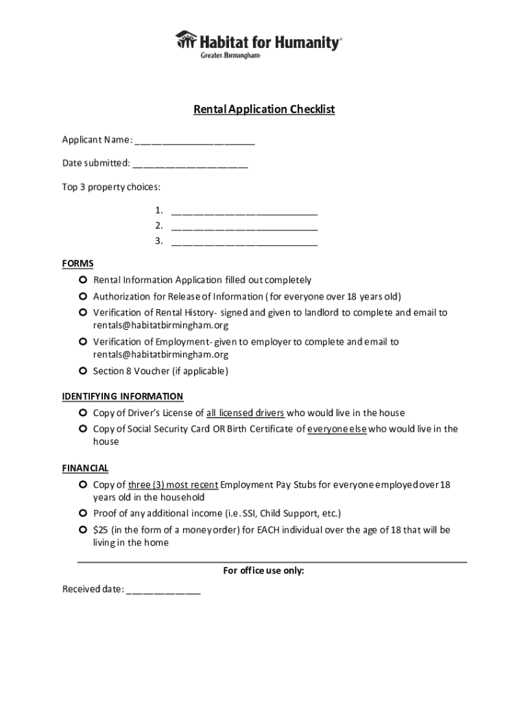 Fillable Online Rental Application.docx - Rental Application Separate ...