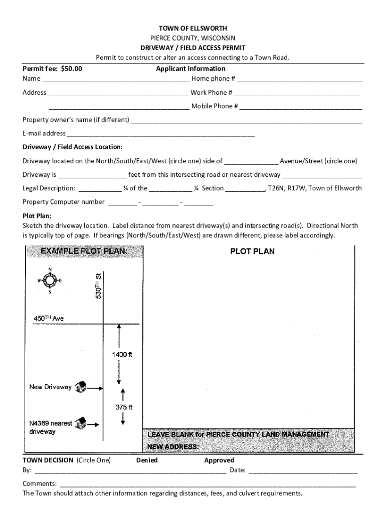Fillable Online Pierce County, Wisconsin: Fee Schedule Fax Email Print - pdfFiller