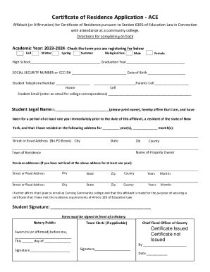 Fillable Online Certificate-of-Residency-Affidavit-Application.pdf ...