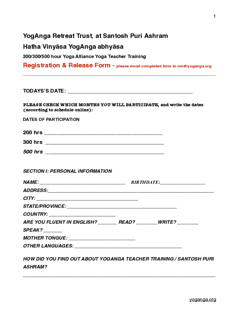 Fillable Online 200-300-500hrs-yoga-teacher-training-registration-form ...