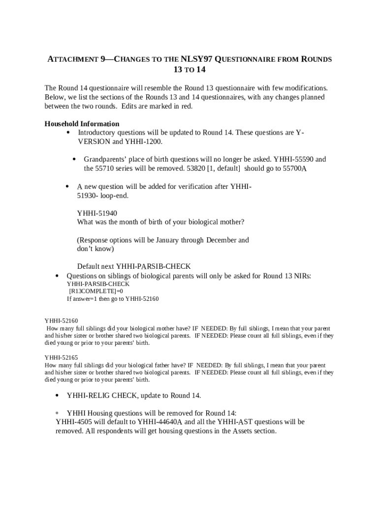 Fillable Online Overview of the National Longitudinal Survey of Youth ...