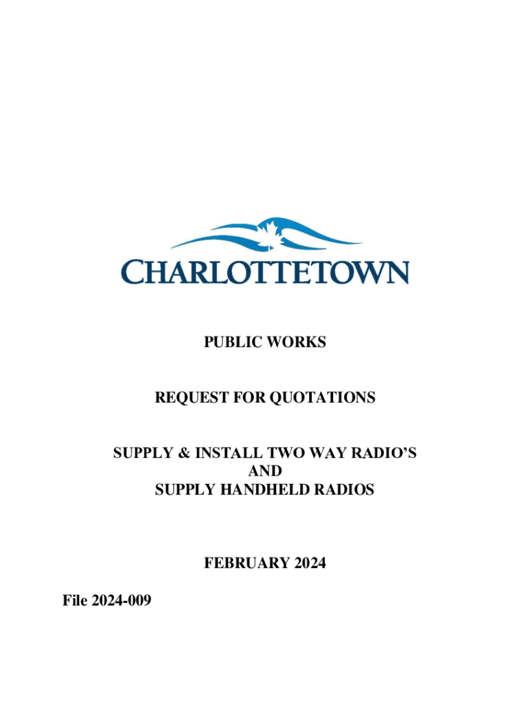 Fillable Online REQUEST FOR PROPOSALS TWO-WAY RADIO SYSTEM ... Fax ...