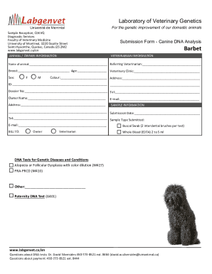 Fillable Online Tel: Sample Type Submitted: Fax Email Print - pdfFiller