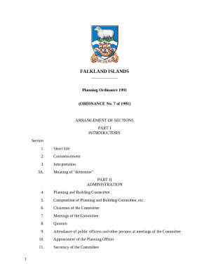 PLANNING ORDINANCE Doc Template | pdfFiller