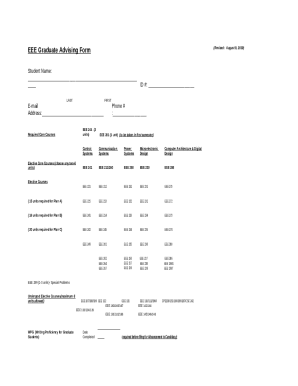 Electrical and Electronic Engineering Advising Doc Template | pdfFiller