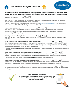 Fillable Online Mutual Exchange Information & Application Fax Email ...