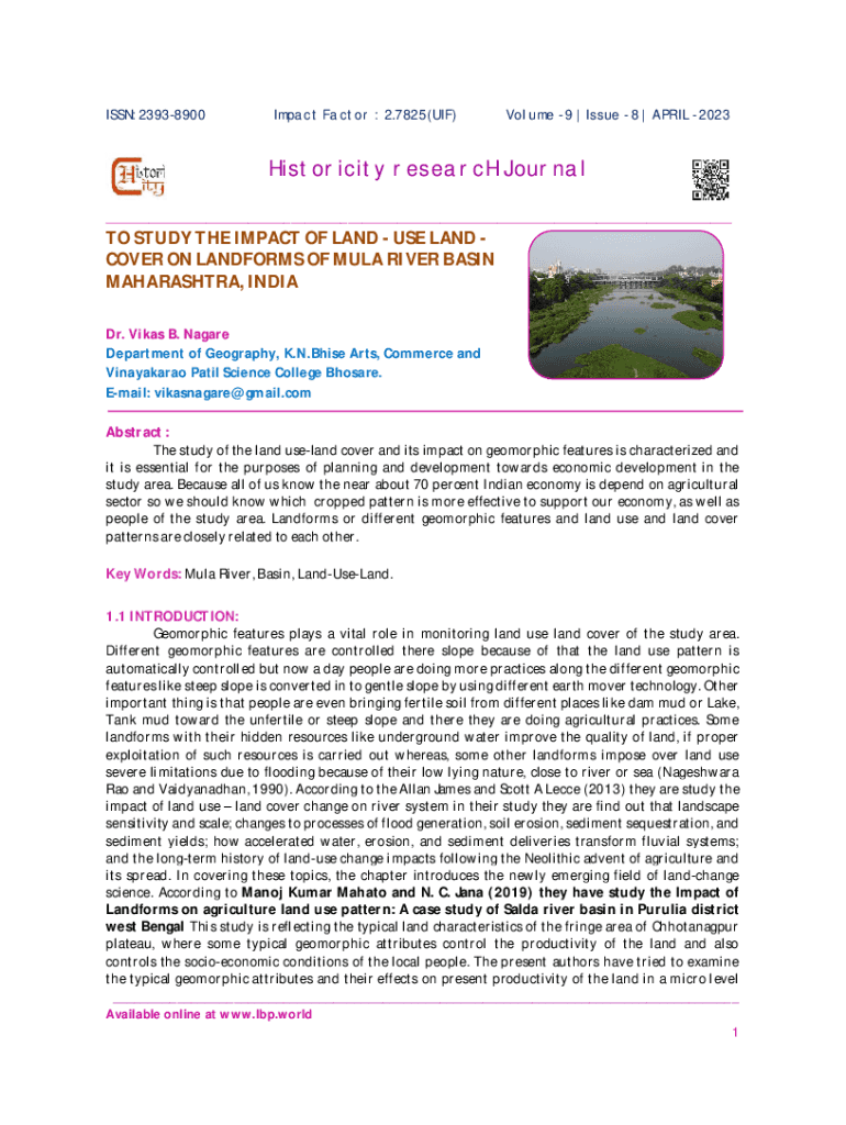 Fillable Online On the relationship between landforms and land use in ...