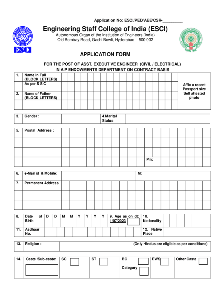 Fillable Online Engineering Staff College Of India: Courses, Fee, ... Fax Email Print - pdfFiller