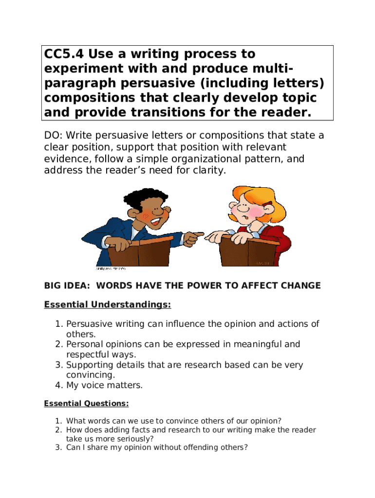 CC5.4 Use a writing process to experiment with and produce ... - curriculum nesd Doc Template ...