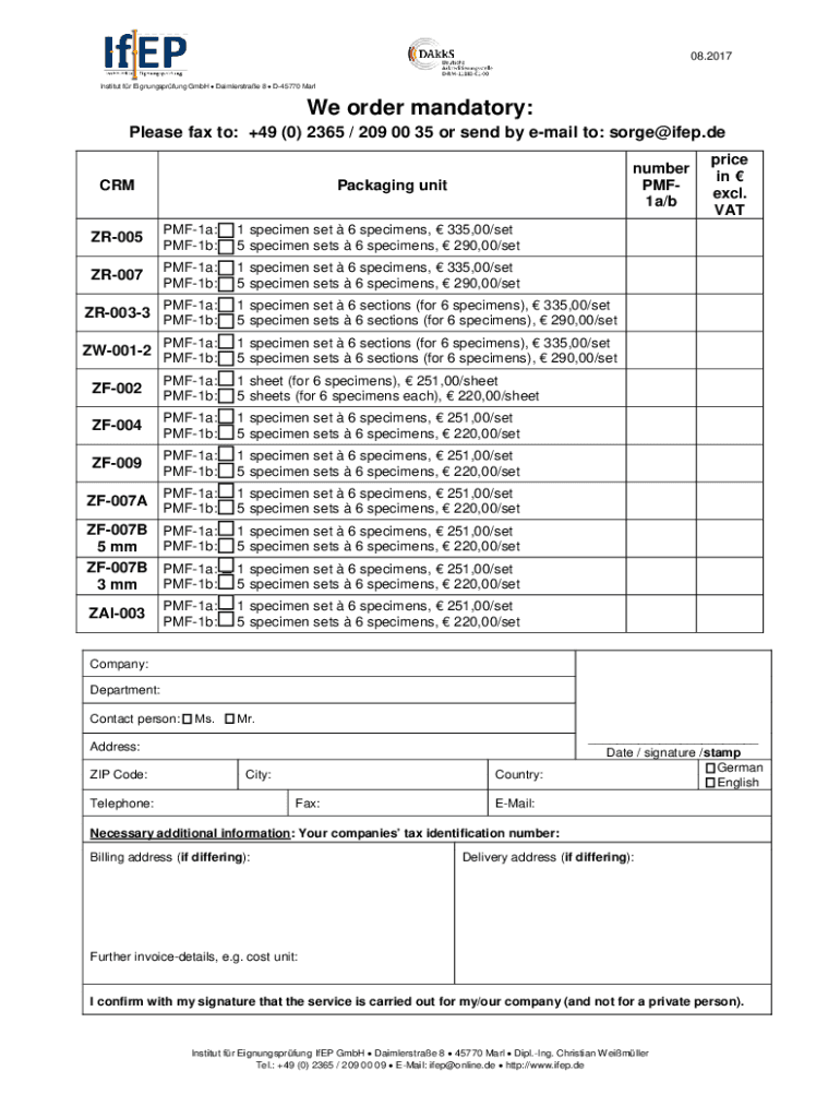 Fillable Online Certificate of Certified Reference Material Fax Email ...