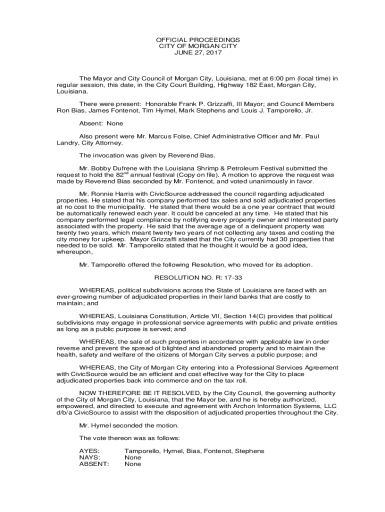 Fillable Online Ron Bias, James Fontenot, Tim Hymel, Mark Stephens and ...