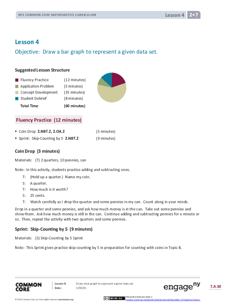 Fillable Online 2nd Grade EngageNY Math - Module 7 Lesson 4 Draw a bar ...
