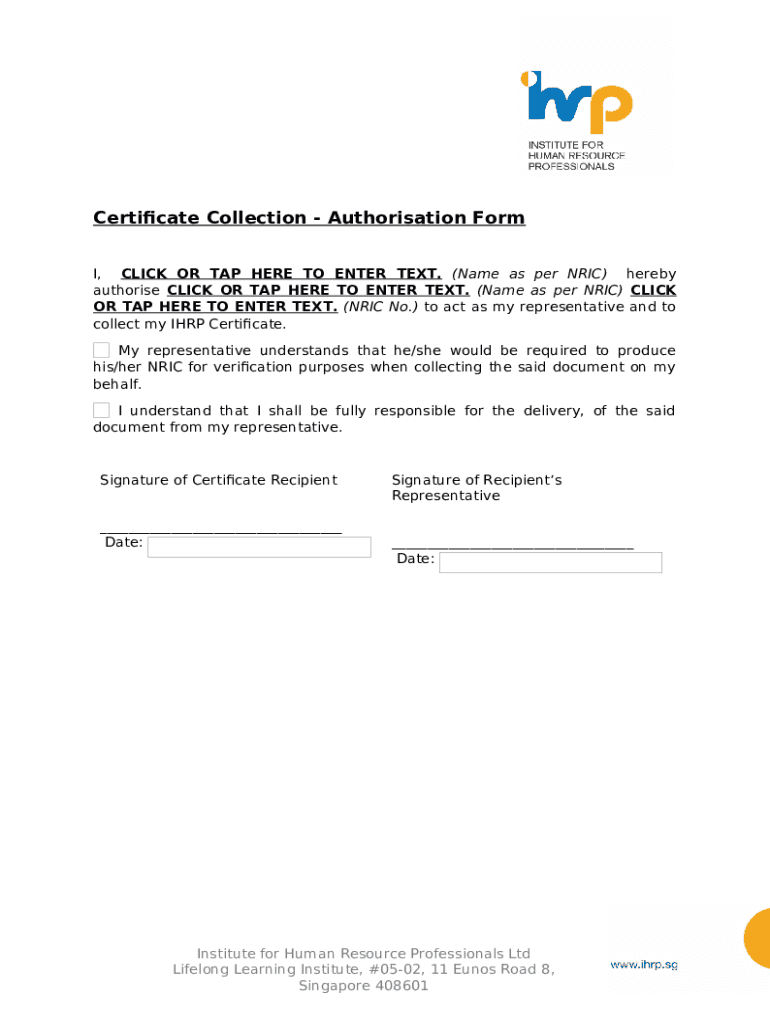 Letter of Authorisation I hereby authorize Doc Template | pdfFiller