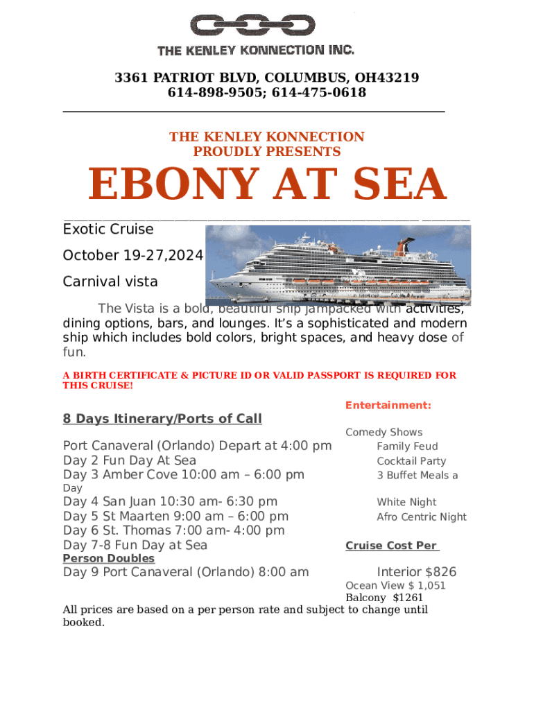 the kenley konnection proudly presents ebony at sea Doc Template ...