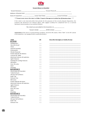 Fillable Online 14. Tenant Move In Inspection.docx Fax Email Print ...