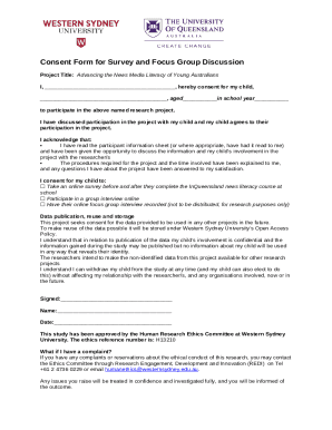 consent template for parentschild participation Doc Template | pdfFiller