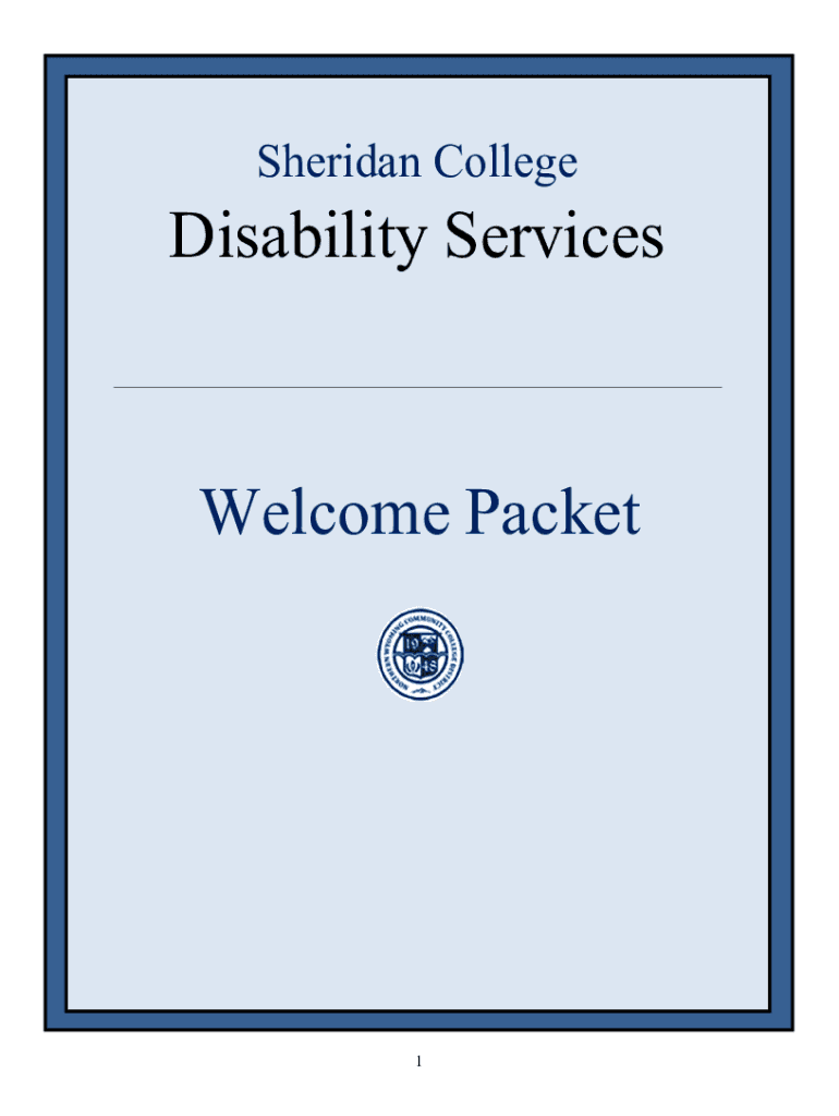 Fillable Online Disability Services Welcome Packet Fax Email Print ...