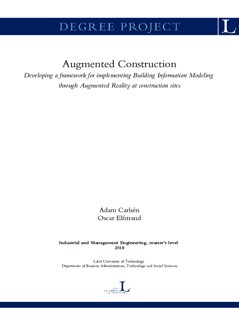 Fillable Online Integration of Augmented Reality and Building ...