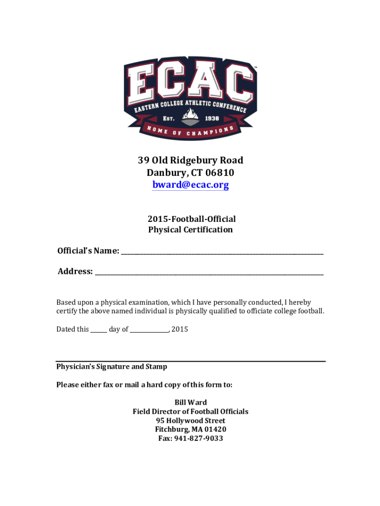 Fillable Online wne eaifo Football Physical form Fax Email Print ...
