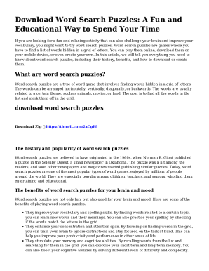 Fillable Online Word Search - Word Puzzle Game - Apps on Google Play ...