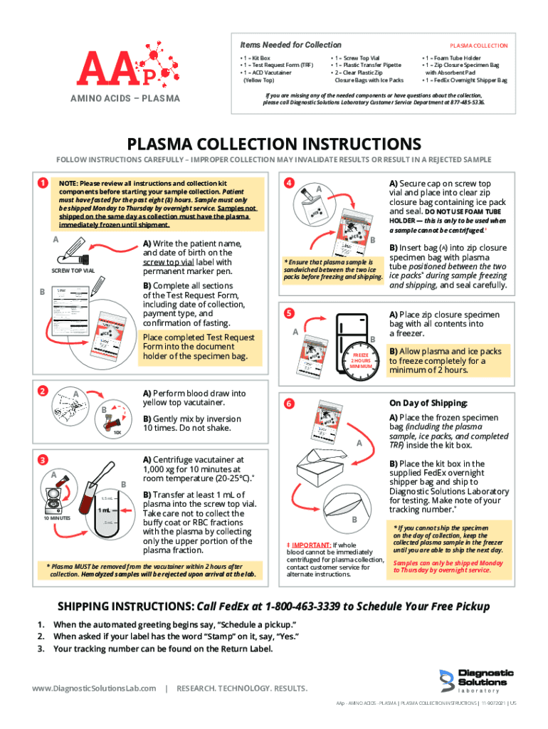 Fillable Online Amino-Acids-Profile-Plasma-Sample-Report. ... Fax Email Print - pdfFiller