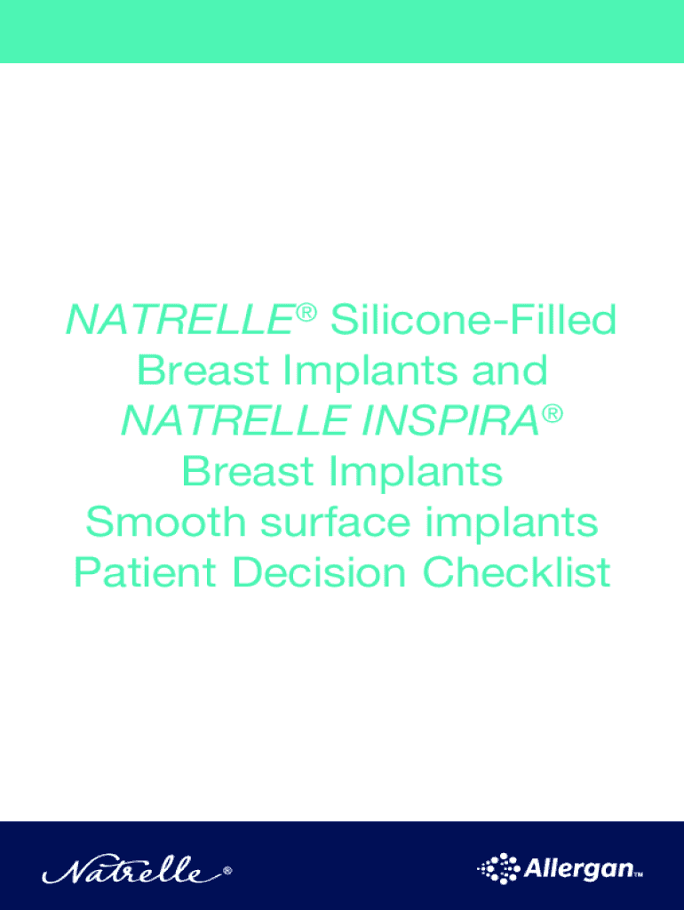 Fillable Online Filled Breast Implants And Natrelle Inspira Fax