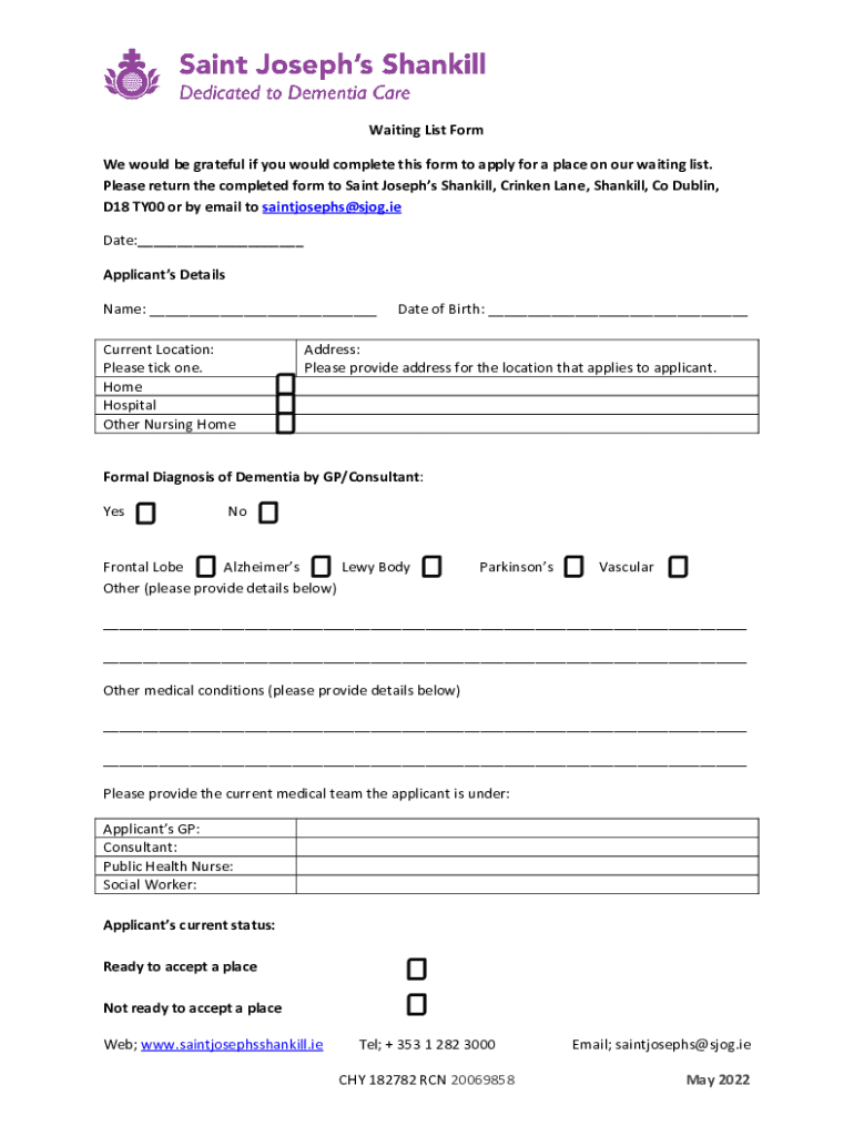 Fillable Online Waiting List and Deferred ApplicantsResources ForApply ...