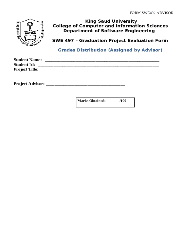 Graduation Project Evaluation Grades Distribution ( ... Doc Template ...
