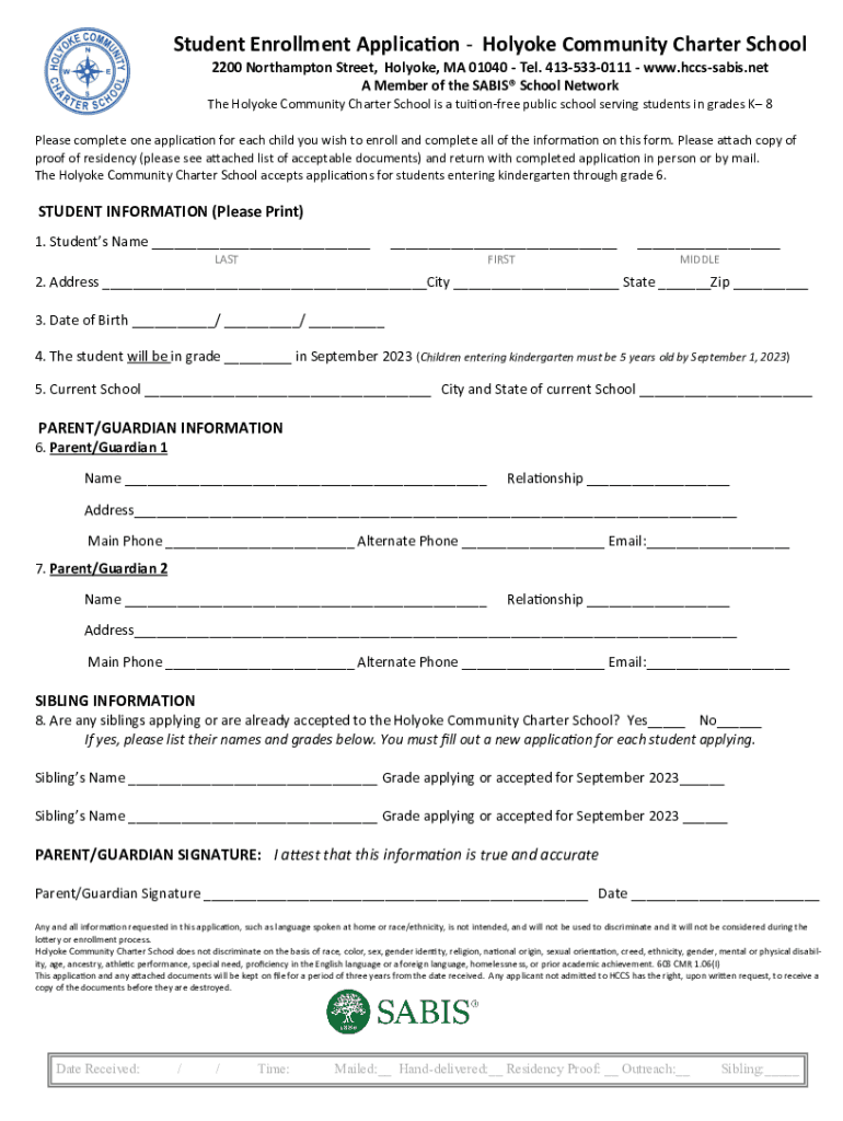 Completable En línea hccs sabis Fillable Online hccs sabis Student ...