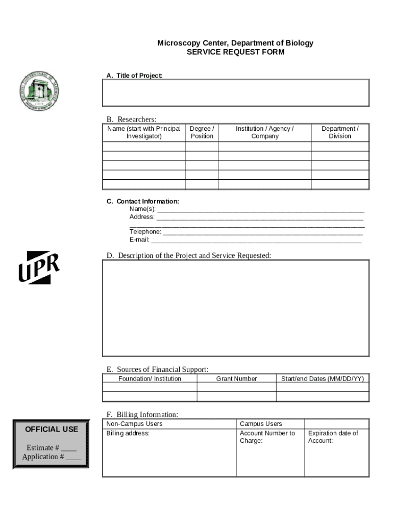 Microscopy Center, Department of Biology Doc Template | pdfFiller