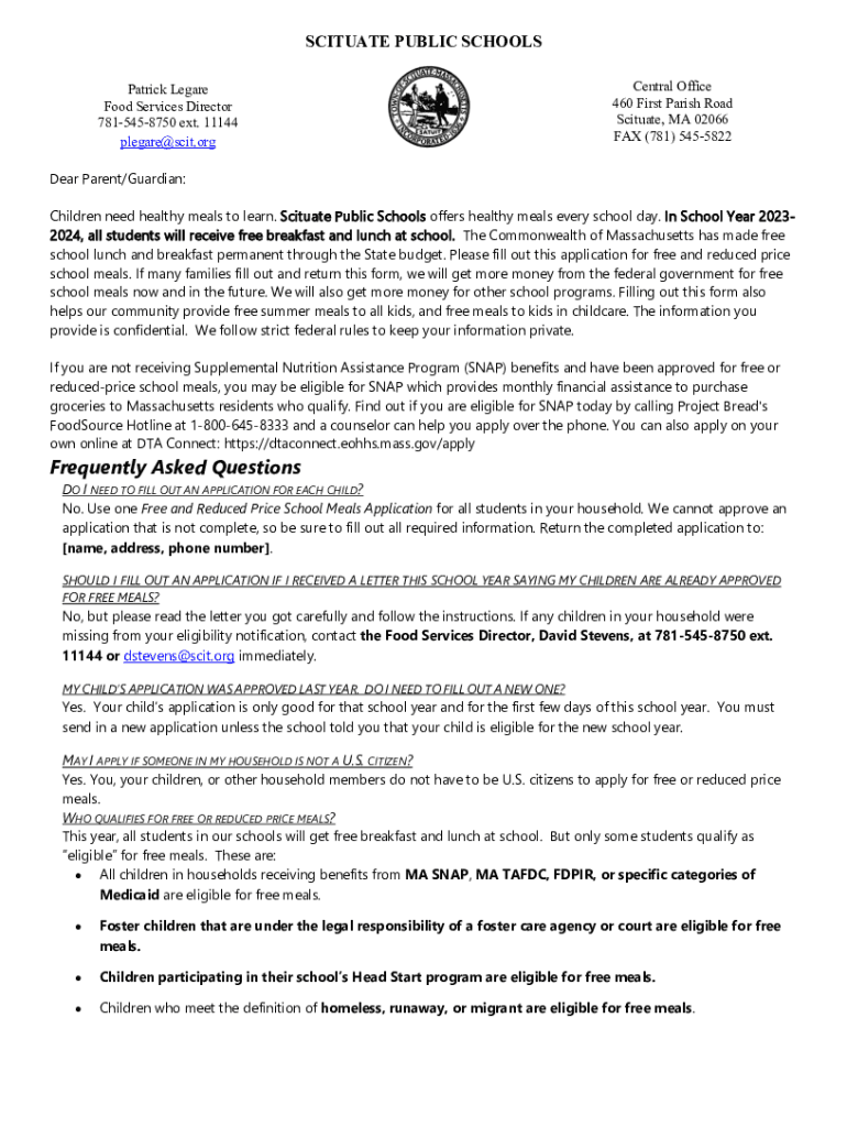 Fillable Online Welcome Patrick Legare, New Director of Food Service Fax Email Print - pdfFiller